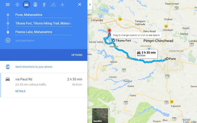 Tikona Fort Trek and Pawna Lake – One day trip near Pune (INR 250)